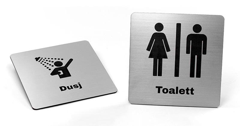 Skilt til toalett og wc | Foldal Stempel og Skilt