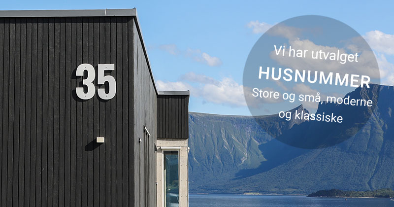 Moderne og klassiske husnummerskilt | Foldal Stempel og Skilt