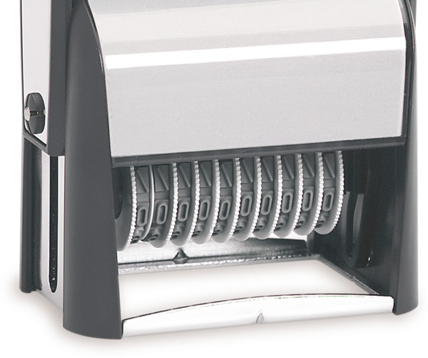 Colop manuelt tallstempel - Med valgfri fast tekst | Foldal Stempel og Skilt