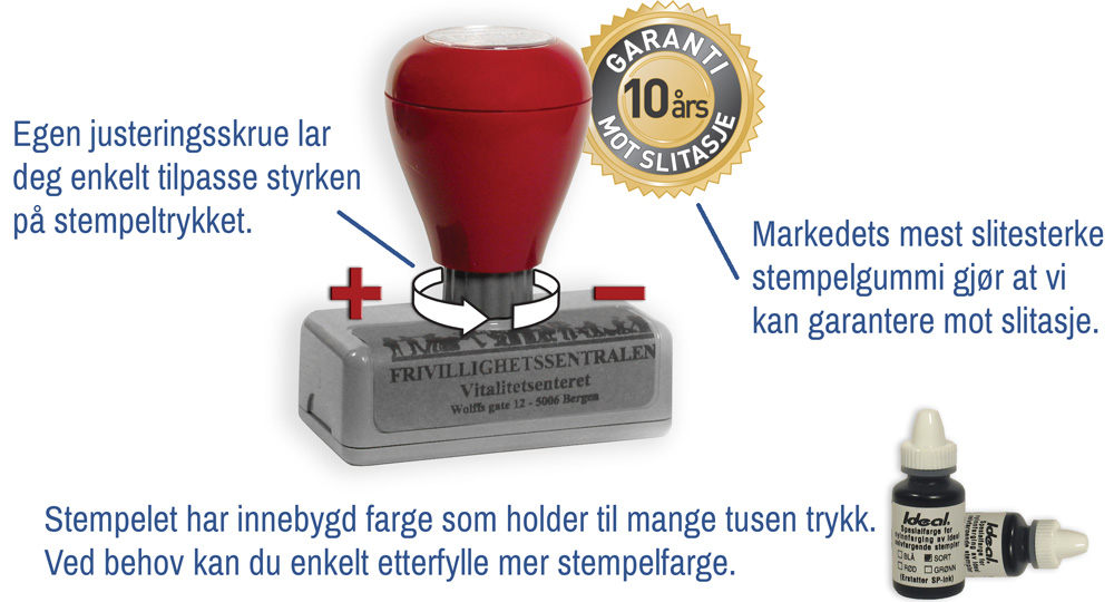 Ideal selvfargende stempel | Foldal Stempel og Skilt