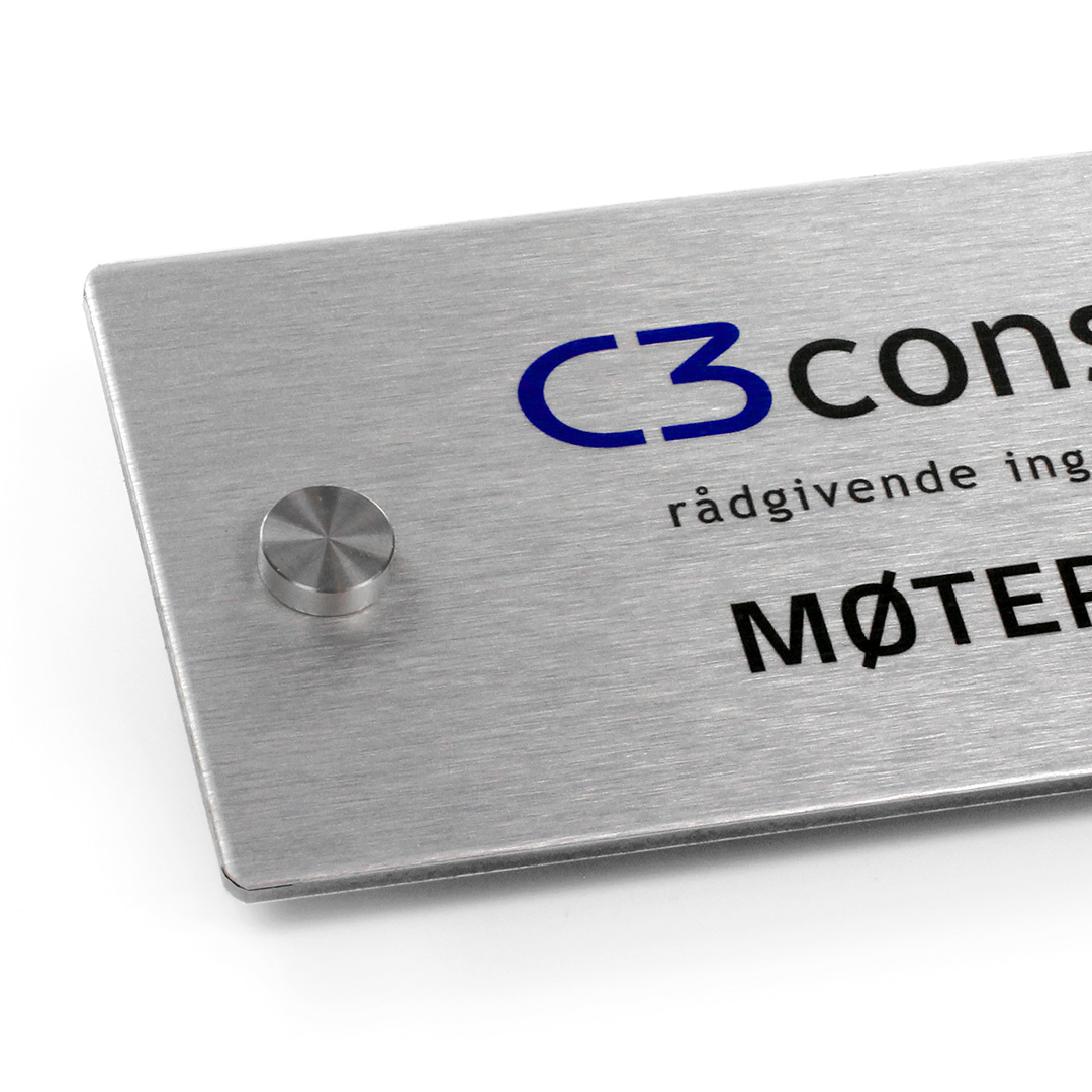 Skilt i aluminium for kontor og bedrift | Foldal Stempel og Skilt